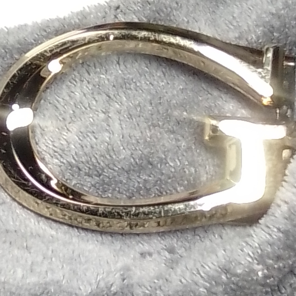 Letter G Gold Tone Belt Buckle - Gem